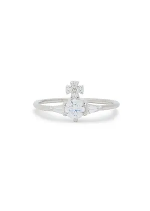 VIVIENNE WESTWOOD Ofelia Crystal-embellished Ring - Silver