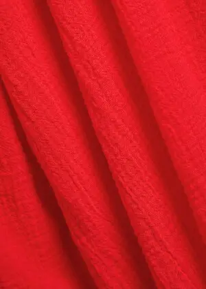 LES VACANCES D'IRINA Pleated Cotton Midi Dress
