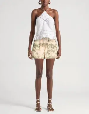 Maje Recycled Polyester And Cotton Hawaiian Print Shorts