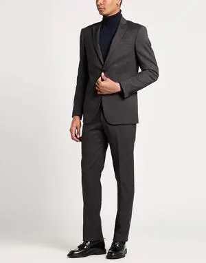 TRUSSARDI Suit Charcoal Size Cotton, Wool, Elastane