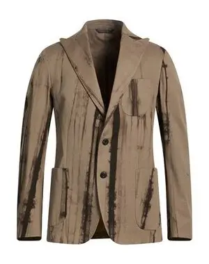 MESSAGERIE Blazer Khaki Size Cotton, Elastane - Beige
