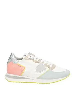 Philippe Model Sneakers Size Leather, Textile Fibers - White