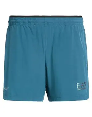 EA7 Shorts & Bermuda Shorts Deep Teal Size Polyester, Elastane
