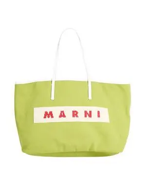 Marni Handbag Cotton, Cow Leather, Brass, Zamak - Green