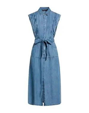 Patrizia Pepe Midi Dress Size Lyocell - Blue