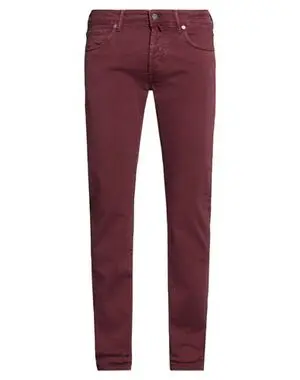 Incotex Blue Division Pants Burgundy Size Cotton, Elastane - Red