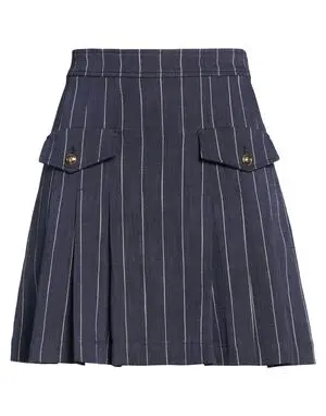 Sandro Mini Skirt In Striped Weave With Decorative Pockets
