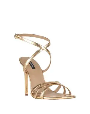Patrizia Pepe Metallic Leather Stiletto Sandals