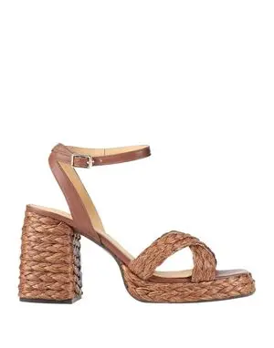 CastaÑer Sandals In Textile Fibers And Leather - Brown