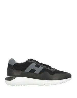 Hogan Sneakers Size Leather, Textile Fibers - Black
