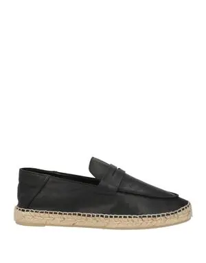 CastaÑer Leather Espadrilles - Black