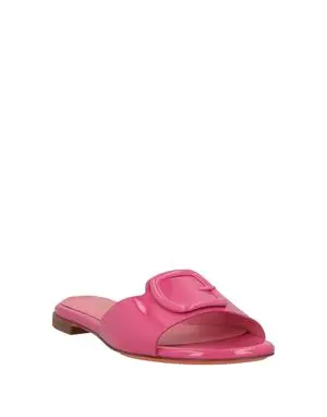 Santoni Leather Slide Sandals - Pink