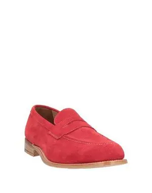 TRICKER'S Suede Penny Loafers - Red