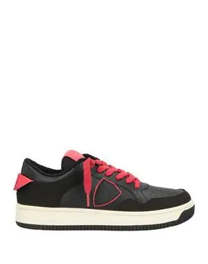 ACBC X PHILIPPE MODEL Lyon Sneakers Size Leather, Textile Fibers - Black