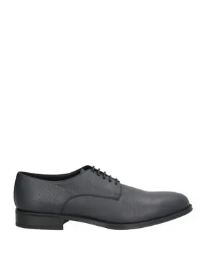 DOUCAL'S Lace-up Glossed-leather Derby Shoes - Blue