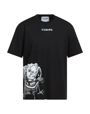 Iceberg T-shirt Jersey T-shirt Size Cotton - Black