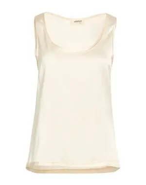 OTTOD'AME Top Ivory Size Silk, Elastane, Viscose - White