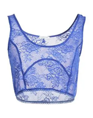 Patrizia Pepe Top Bright Size Polyamide, Elastane - Blue