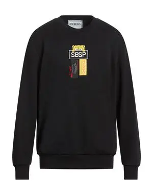 Iceberg Cotton-blend French Terry Sweatshirt - Black
