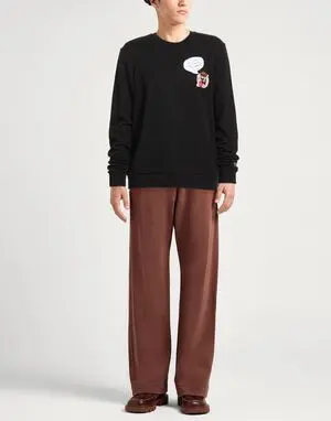 Iceberg Cotton Terry Sweatshirt With Appliqués - Black