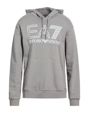 EA7 Sweatshirt Taupe Size Cotton, Elastane - Grey