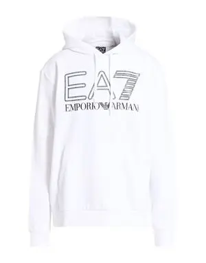 EA7 Cotton Elastane Hoodie - White