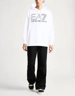 EA7 Cotton Elastane Hoodie - White