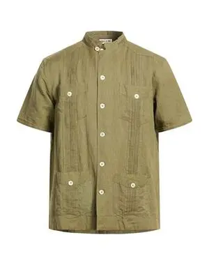 Paul & Joe Shirt Military Size Cotton, Linen - Green