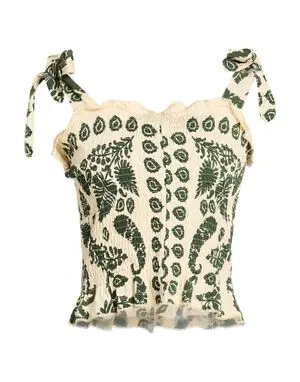 Sandro Paisley-print Shirred Viscose Crop Top
