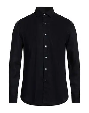SALVATORE PICCOLO Shirt Midnight Size Cotton, Linen - Blue