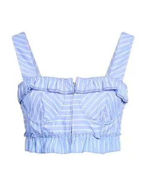 Sandro Striped Woven Crop Top