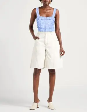 Sandro Striped Woven Crop Top