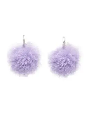 Marni Earrings Lilac Metal, Shearling - Purple