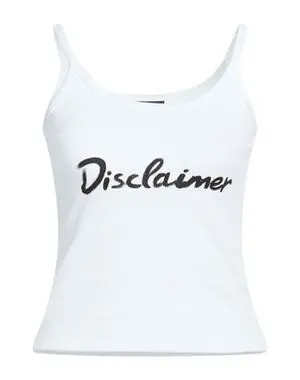 DISCLAIMER Tank Top Size Cotton, Elastane - White