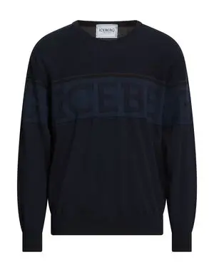 Iceberg Cotton Two-tone Logo Sweater