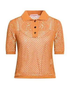 Iceberg Maglia A Polo Sweater Size Cotton, Polyester, Polyamide - Orange