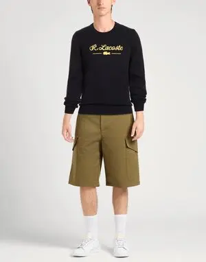 Lacoste Sweater In Wool, Cotton, And Polyamide - Blue