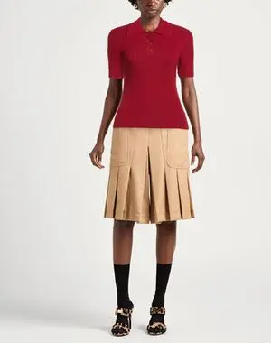 Sandro Ribbed-knit Buttoned Sweater - Red