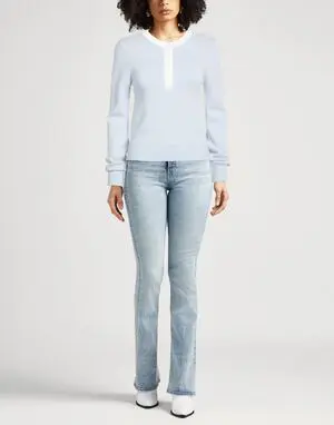 Sandro Knitted Wool And Cashmere Sweater - Blue