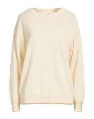 Lacoste Sweater Cream Size Wool - White