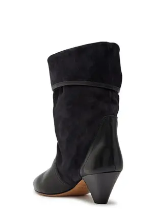 Isabel Marant Étoile Darner Buckle Suede Mid-calf Boots - Black