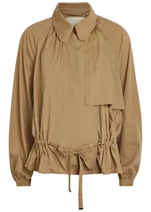 ISABEL MARANT Gwenola Drawstring Woven Trench Jacket