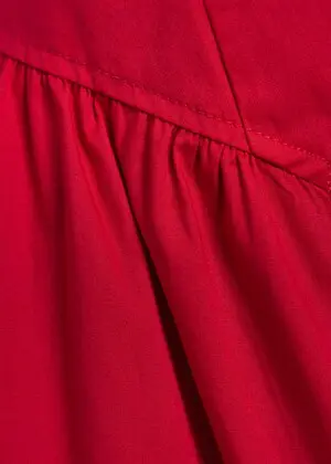 Staud Stretch-cotton Poplin Mini Dress - Red