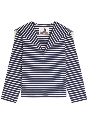 LES VACANCES D'IRINA The Seaman Striped Cotton Top - Stripe