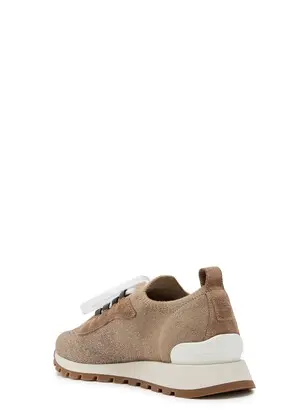 Brunello Cucinelli Metallic Knit Sneakers