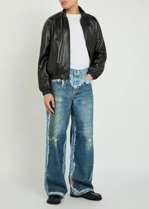 Acne Studios Printed Wide-leg Jeans