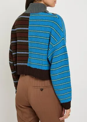 Staud Hampton Striped Cotton-blend Jumper