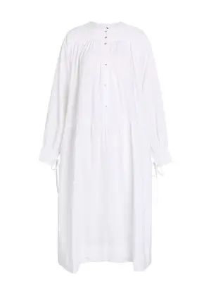 LES VACANCES D'IRINA Calla Cotton Midi Dress - White