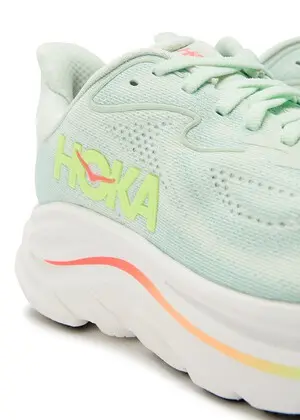 HOKA® Clifton 10 Jacquard Mesh-knit Sneakers - Blue