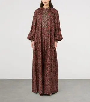 Max Mara Silk Printed Maxi Dress